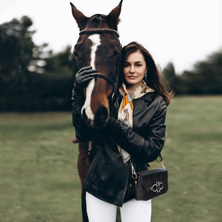 Leather equestrian handbag purse in Italian Leather – Urban-Equestrian